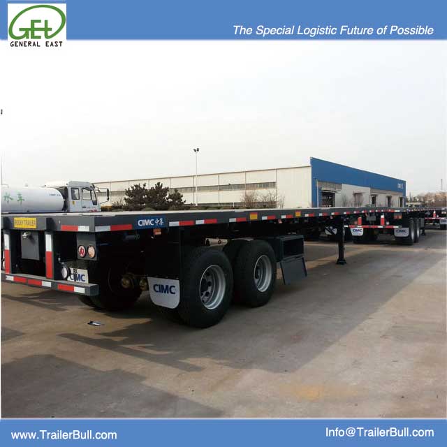 Bogie Axles Flatbed semi trailer 40ft - Buy bogie axle FlatBed Semi ...