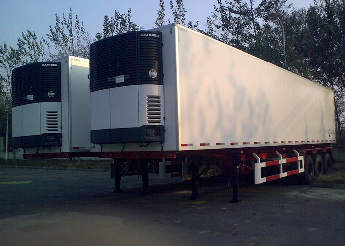 45ft 3 Axles Refrigerated Semi Trailer with Carrier Refrigerator Units ...