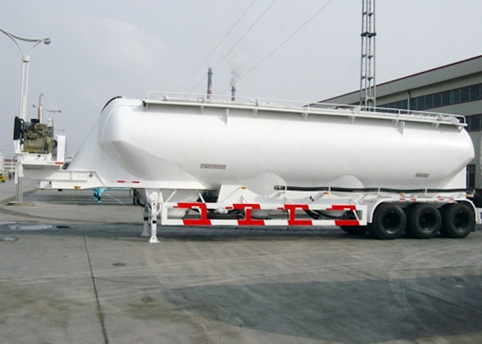 50000L Steel Powder Tanker Semi-Trailer with 3 Axles for Bulk Carbon ...