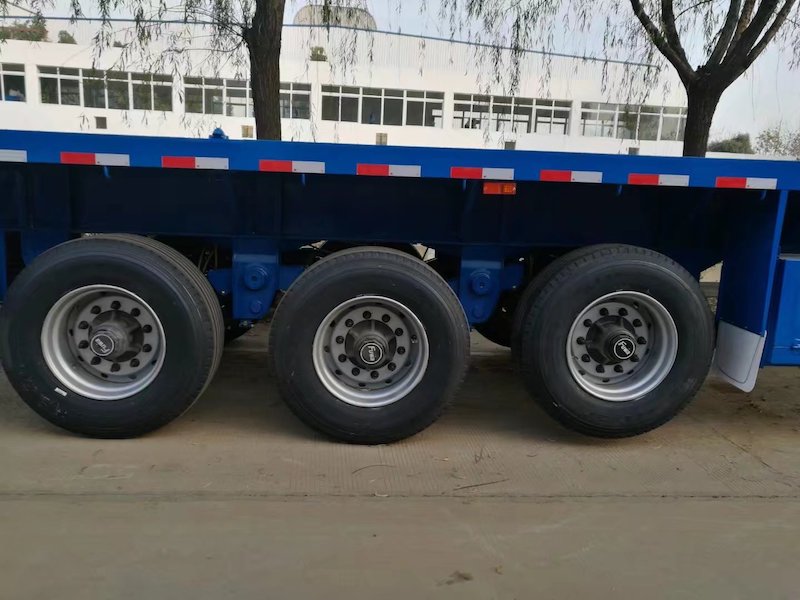 40ft Super Single Tire Flatbed Semi Trailer with Light Dead Weight ...